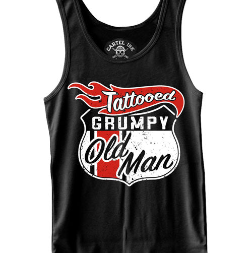 Tattooed Grumpy Old Man Men's Tank Top – Cartel Ink